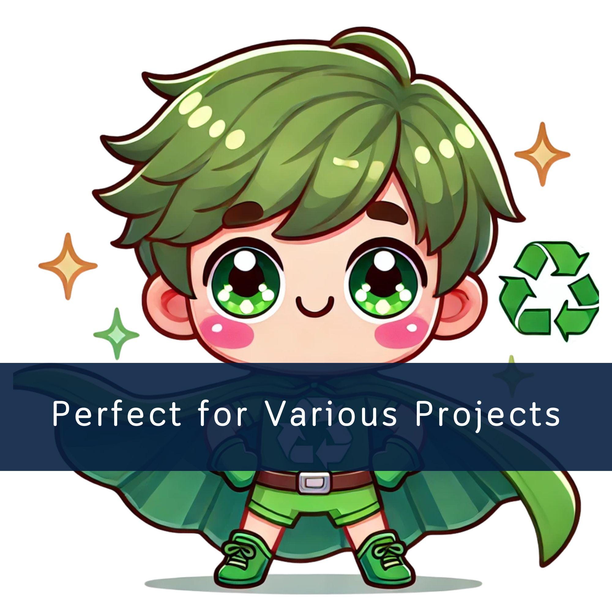 Kawaii Earth Clipart Set, Cute Eco Clipart for Teachers and Kids, Earth ...