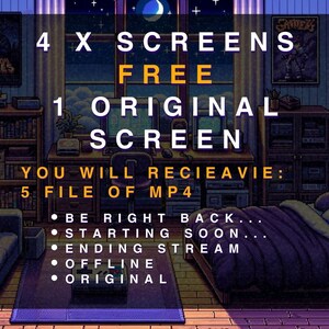 Animated Scene | Pixel Art Screens | Retro Room 80's 90's | 4 X Stream ...