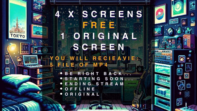 Animated Scene | Pixel Art Screens | Retro Room Winter in City | 4 ...