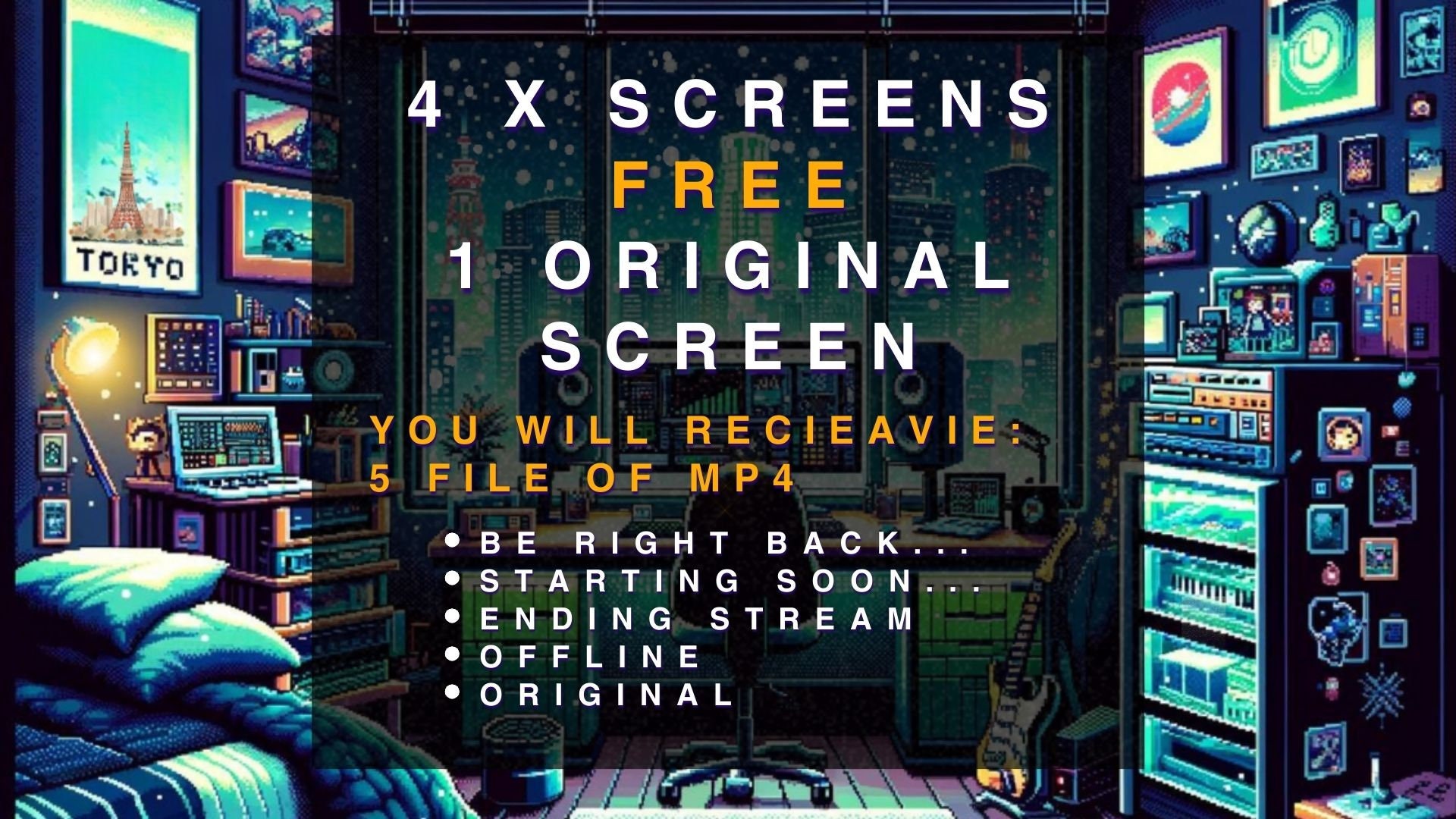 Animated Scene | Pixel Art Screens | Retro Room Winter in City | 4 ...