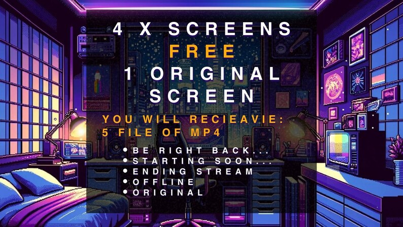 Animated Scene | Pixel Art Screens | Room Tokyo View Winter | 4 X ...