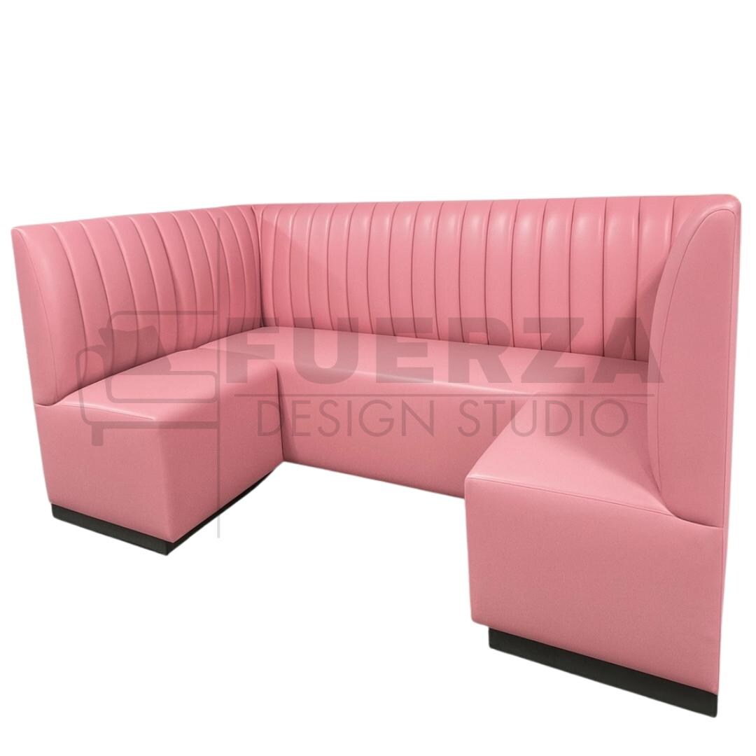 Pink Restaurant Booth Custom Channel Tufted - Etsy