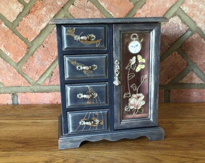 Large Vintage Musical Art Deco Jewellery Box - Etsy