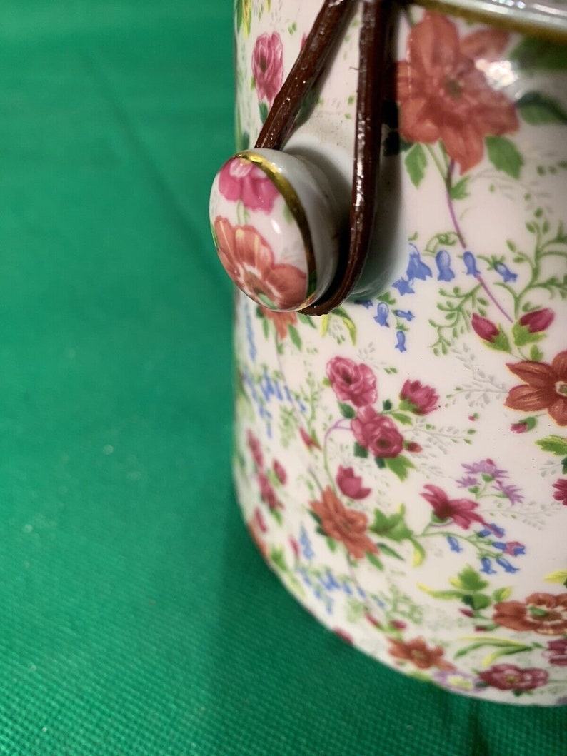 Cottagecore Ceramic Ice Bucket Container Floral Chintz Formalities Baum ...