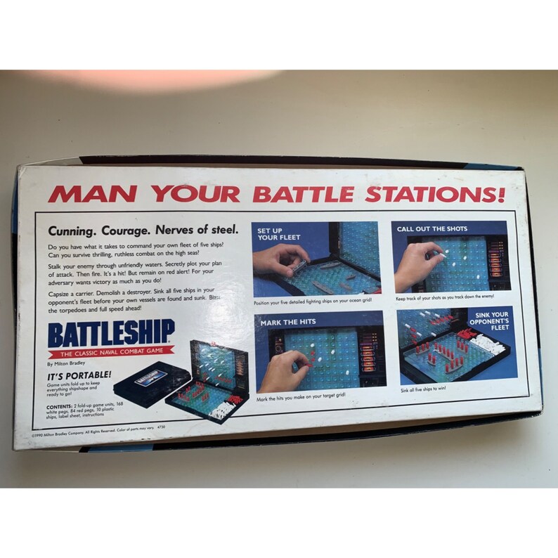 Battleship Classic Naval Combat Board Game 1990 Milton Bradley Game is ...