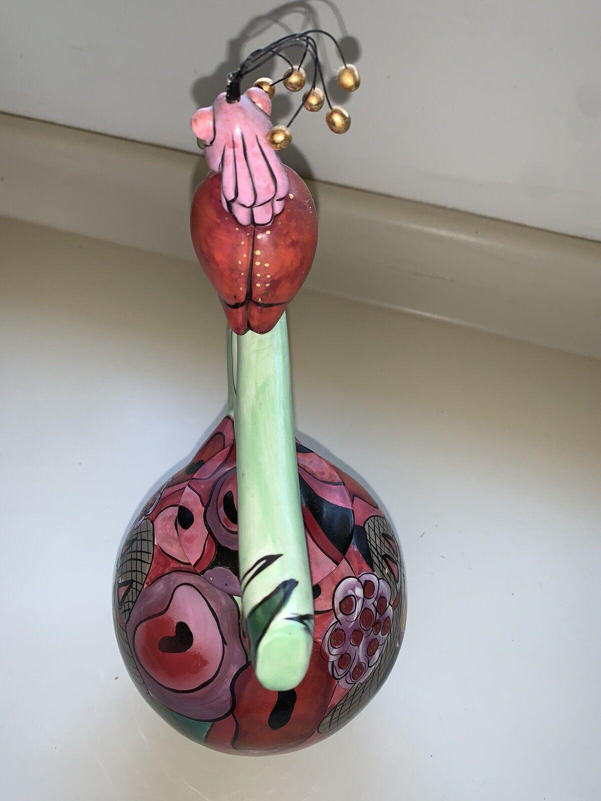 Vtg Blue Sky Whimsical Teapot Clancey Cat & Dodo Bird SWAK by Lynda ...