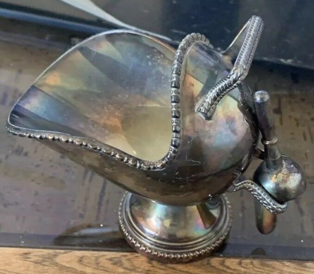 1920s Silver Plated Sugar Scuttle & Scoop W/bead Trim Pinder Bros Ltd ...