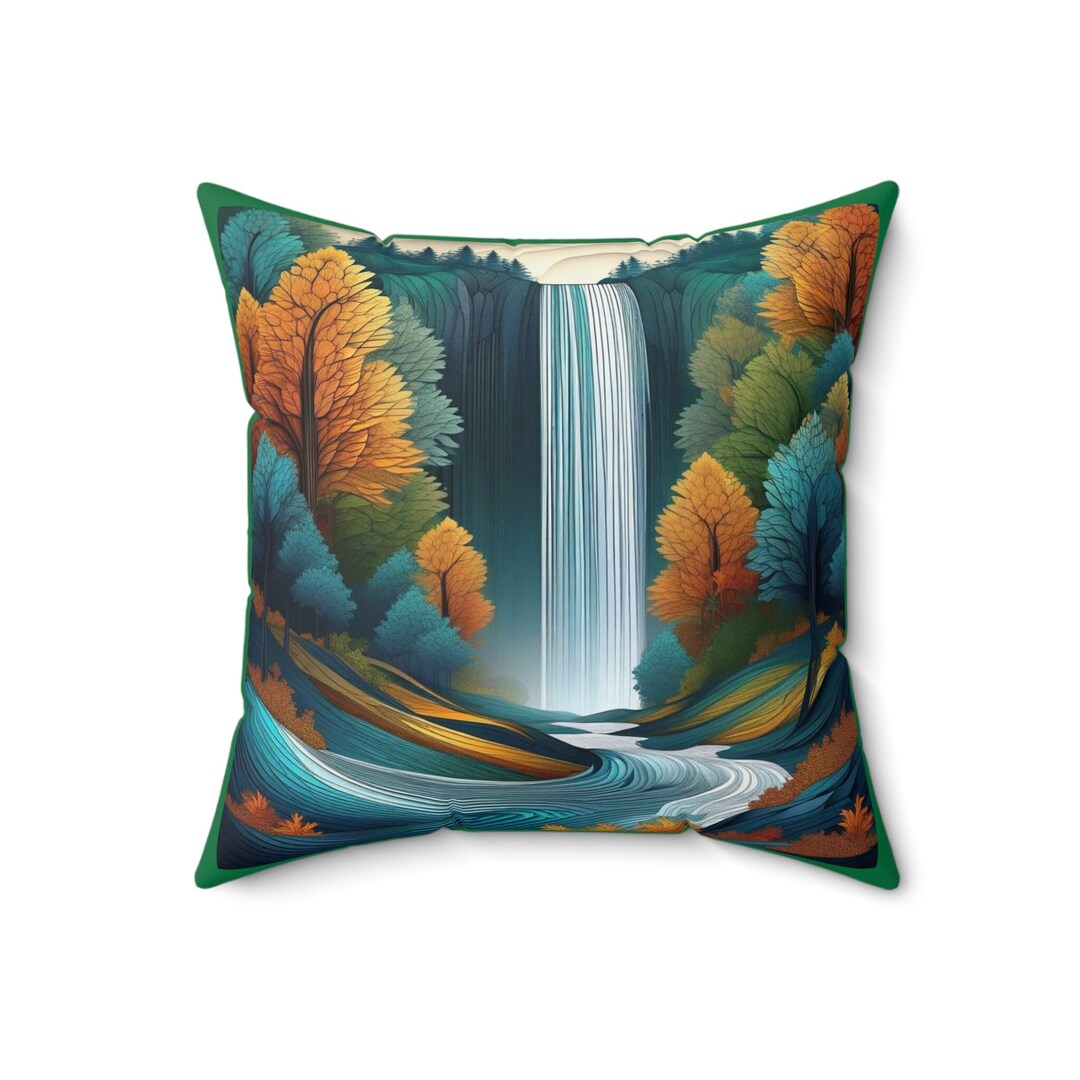 Colorful Forest Pillow | Trees and Stream Collection Set | Item 3 of 5 ...