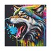 Colorful Vicious Wolf Canvas Beautiful Free Shipping - Etsy