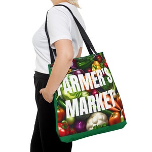 Farmer's Market Tote Bag Farm Fresh Shopping Free Shipping in the U.S ...