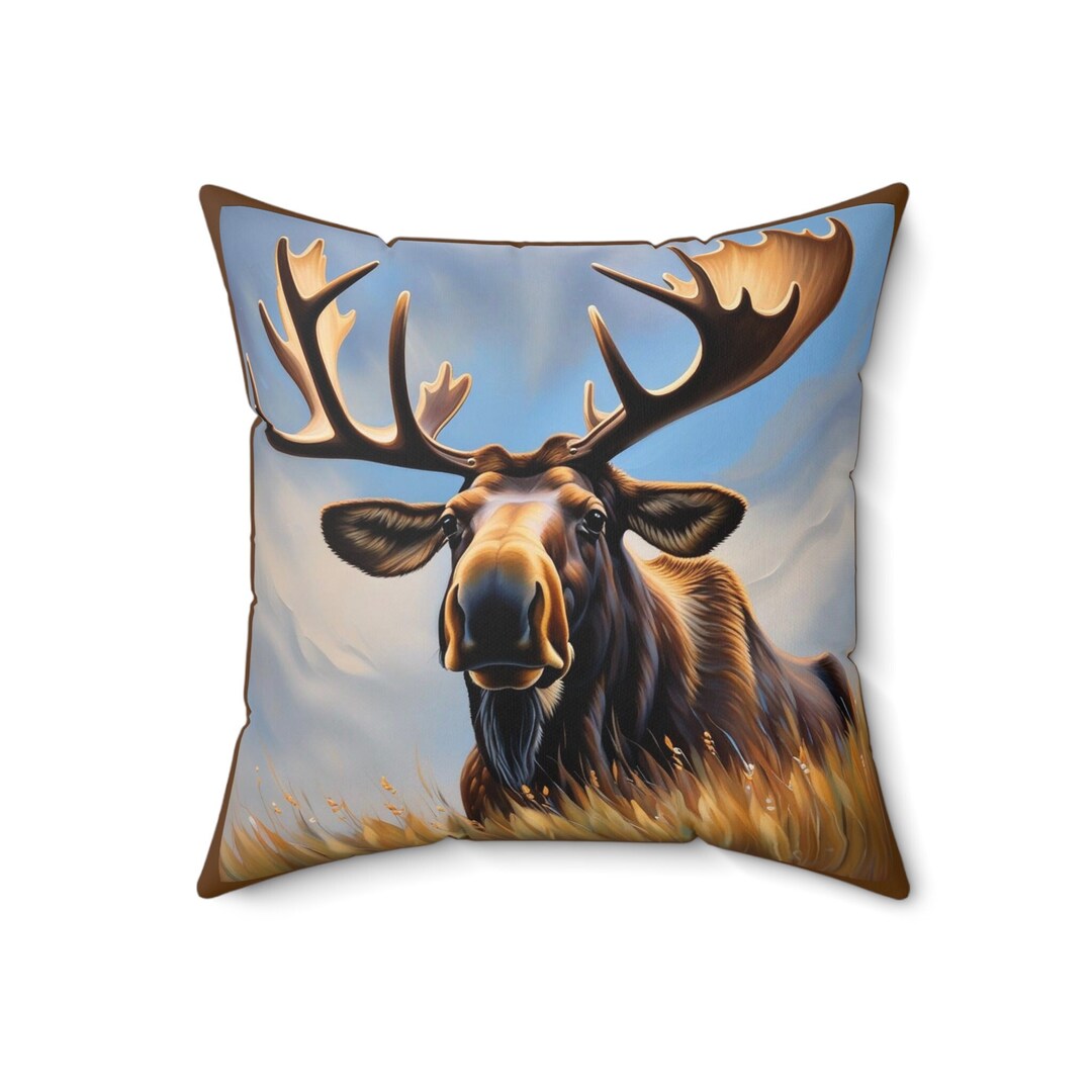 Magnificent Moose Pillow | Large Racks | Design 2 of 5 of This Set ...