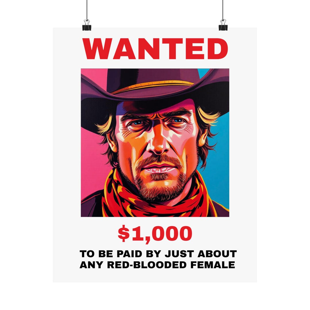 Funny Cowboy Wanted Poster: Humorous Wall Art - Etsy