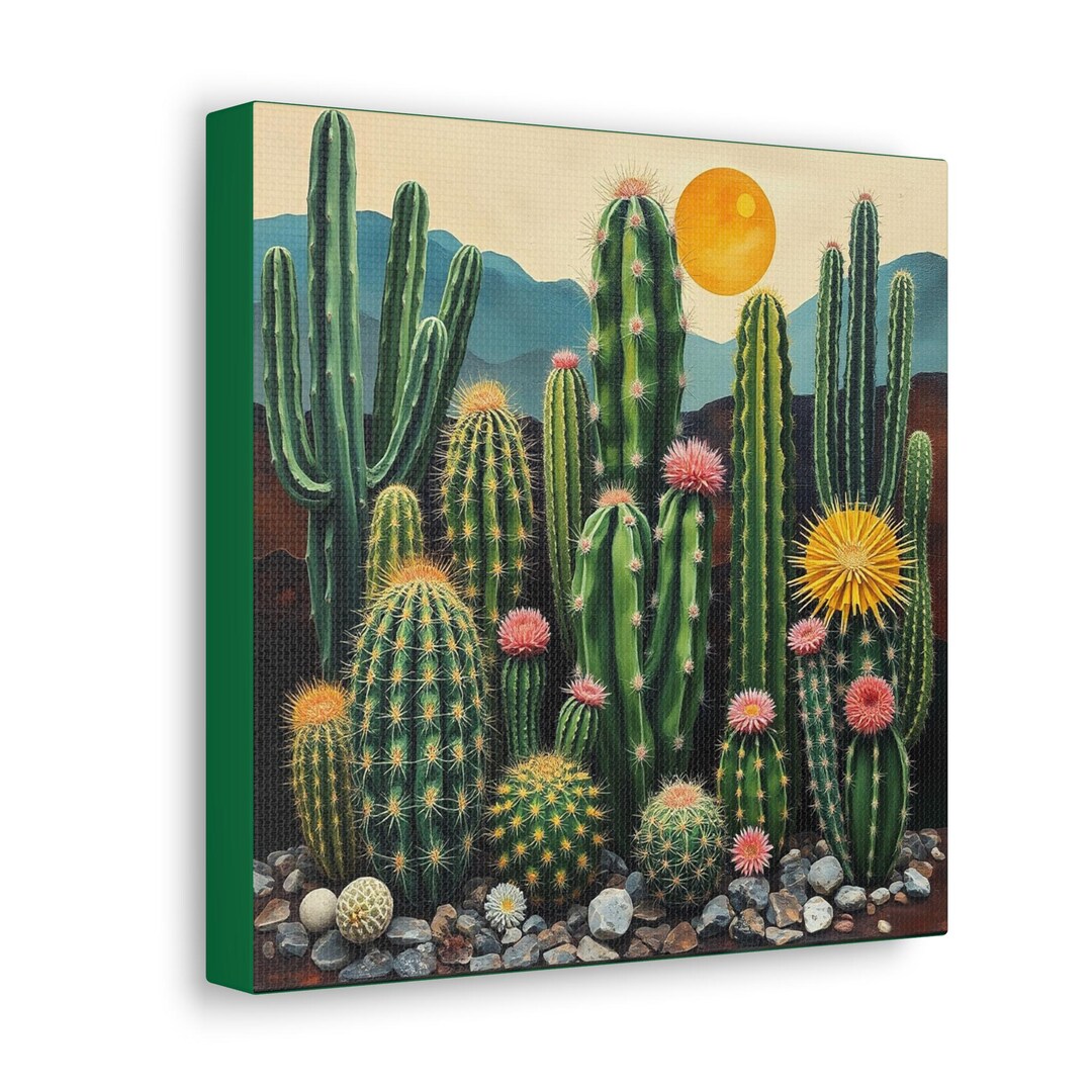 Cacti Art Canvas | Eye-catching Cactus Artwork for Your Wall | Cactus ...