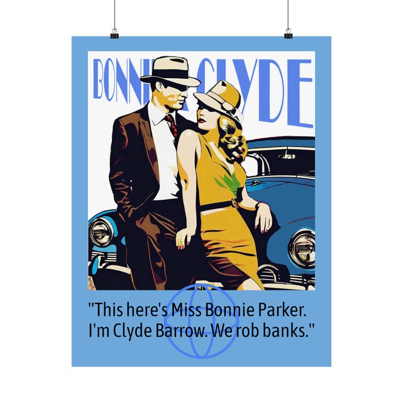 Bonnie & Clyde Poster Free Shipping - Etsy
