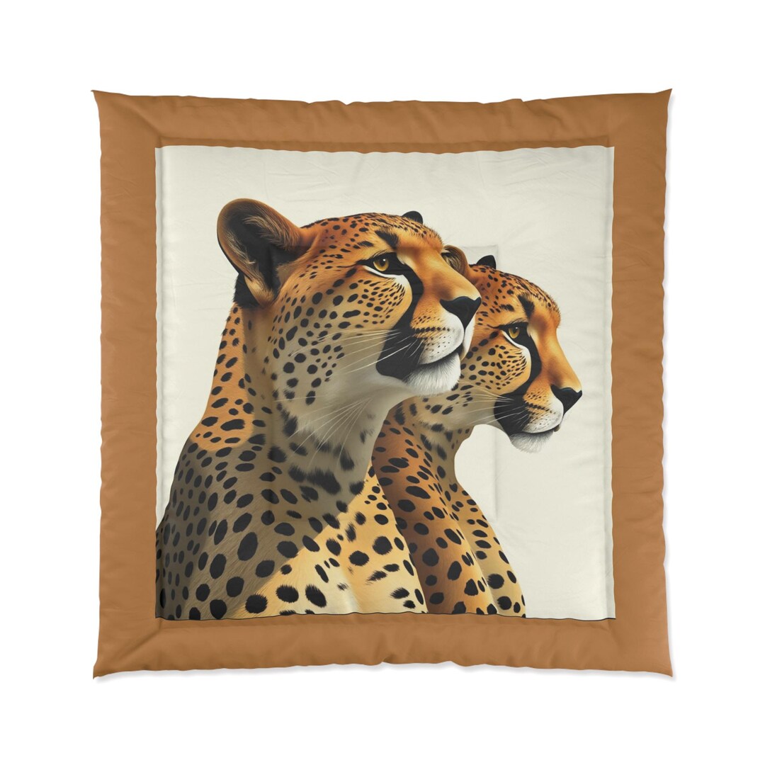 Cheetah Comforter: Artistic Cheetahs Bed Cover - Polyester - Etsy