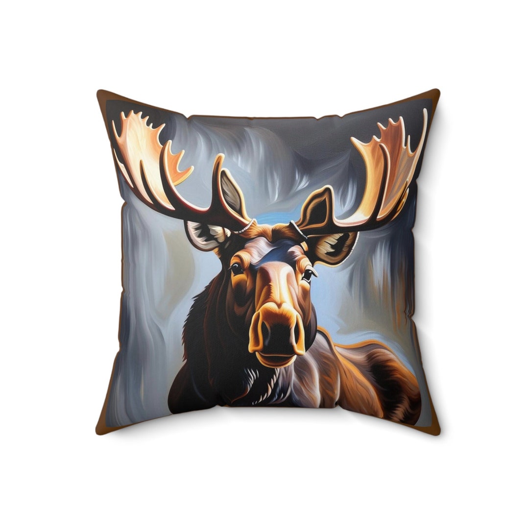 Magnificent Moose Pillow | Large Racks | Design 1 of 5 of This Set ...
