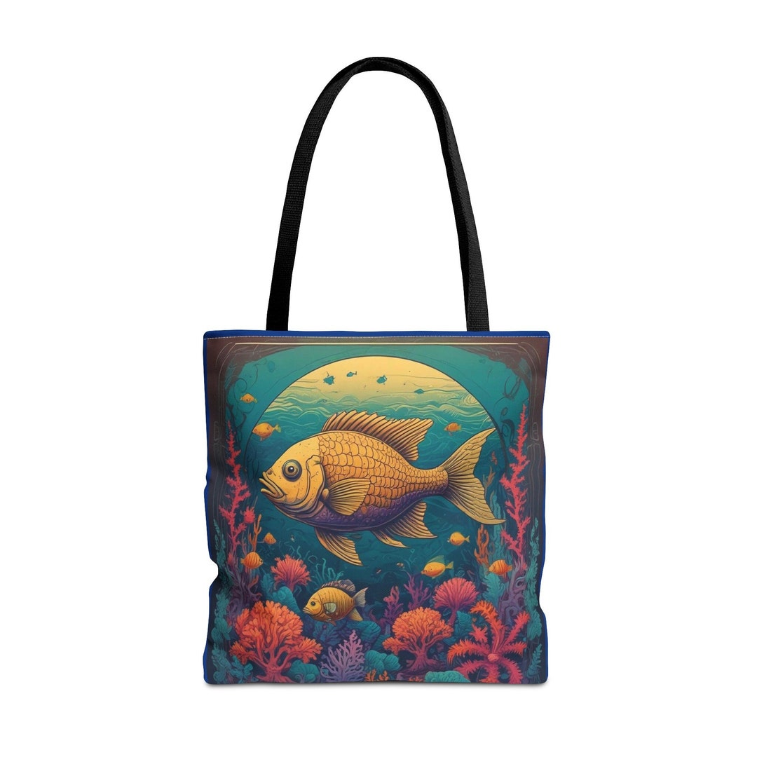 Aquatic Coral Reef Tote Bag Ocean Fish Design Collection Item 3 of 5 ...