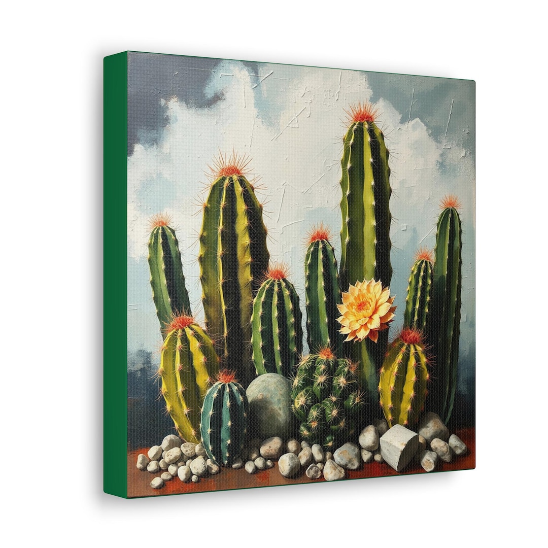 Cacti Art Canvas Eye-catching Cactus Artwork for Your Wall Cactus ...