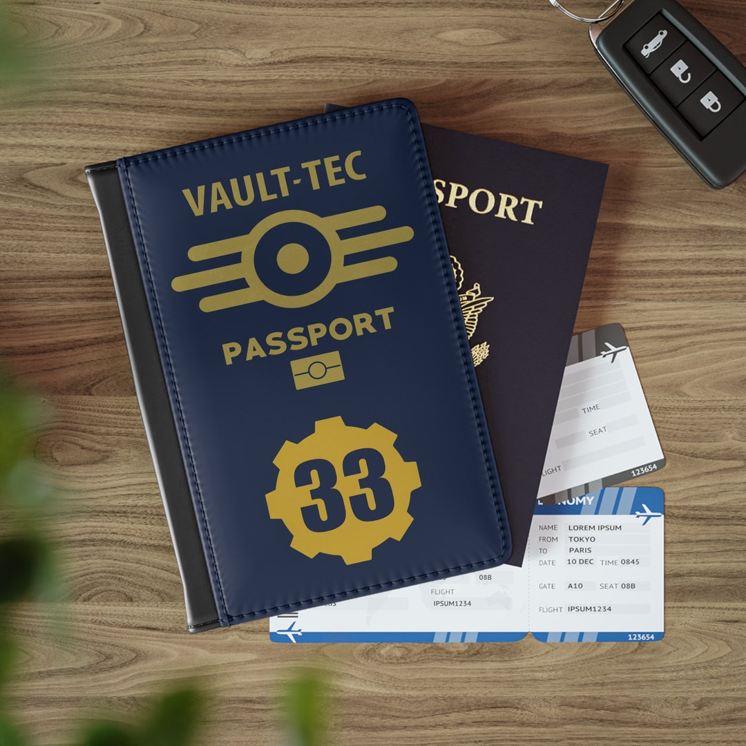Vault-tec Passport Cover, Fallout Passport Holder, Vault 33, Gift for ...