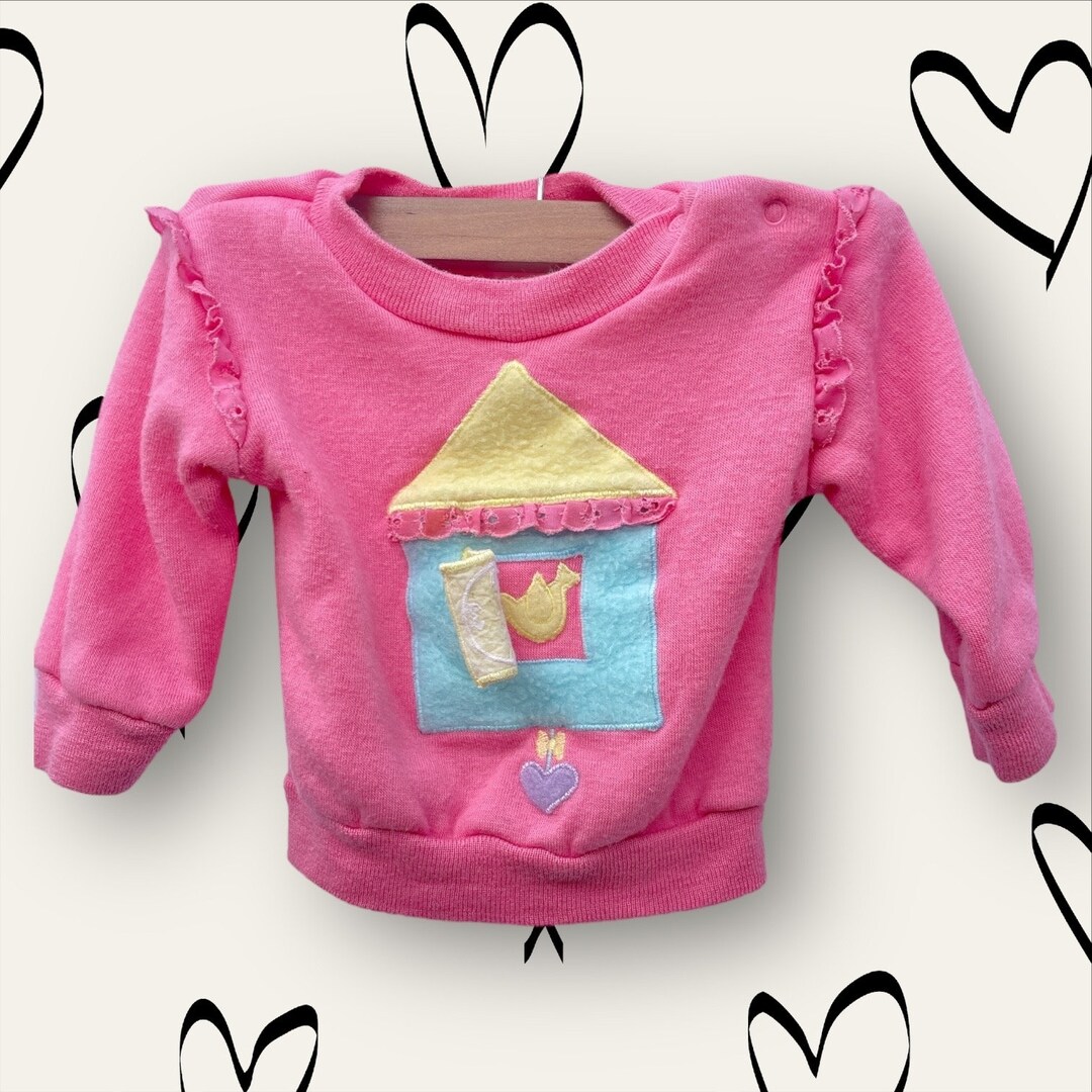 Vintage 80s Baby Sweater Pink Cuckoo Clock With Heart Pendulum and ...