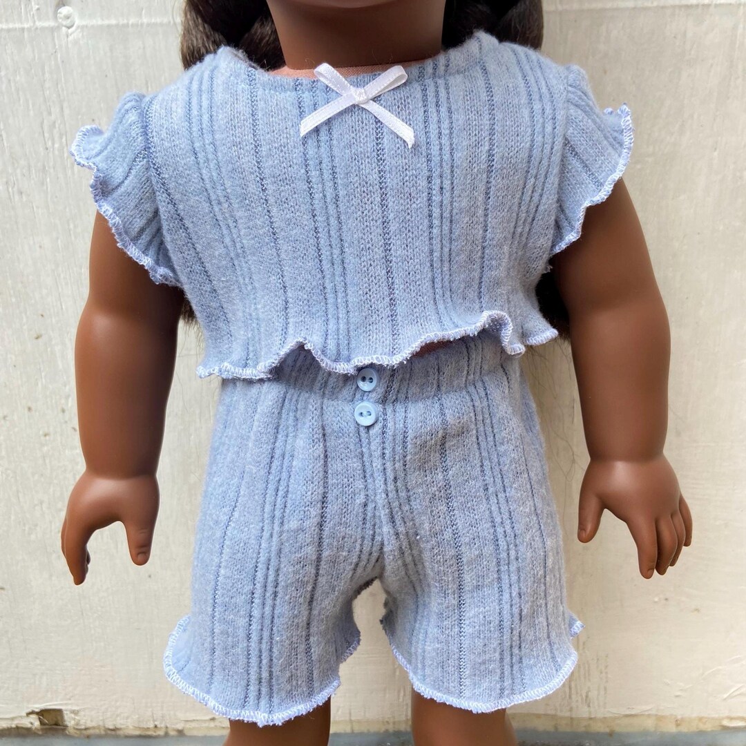Light Blue Lounge Set Shorts and Shirt for 18” Dolls Fits American Girl ...