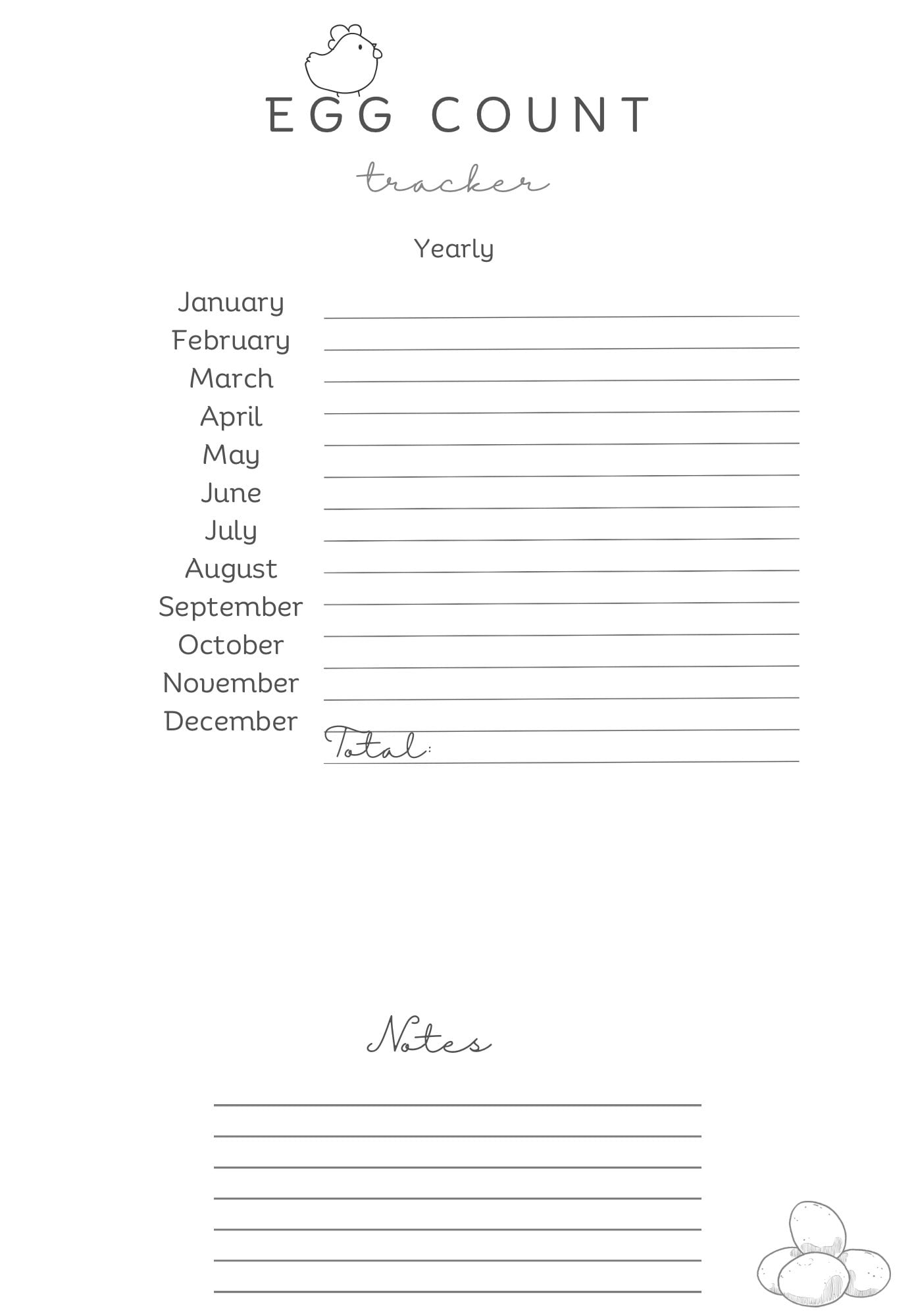 Printable Chicken Egg Chart - Etsy