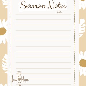 Bible Study Planner Four Pages Sermon Notes Bible Notes Printable ...