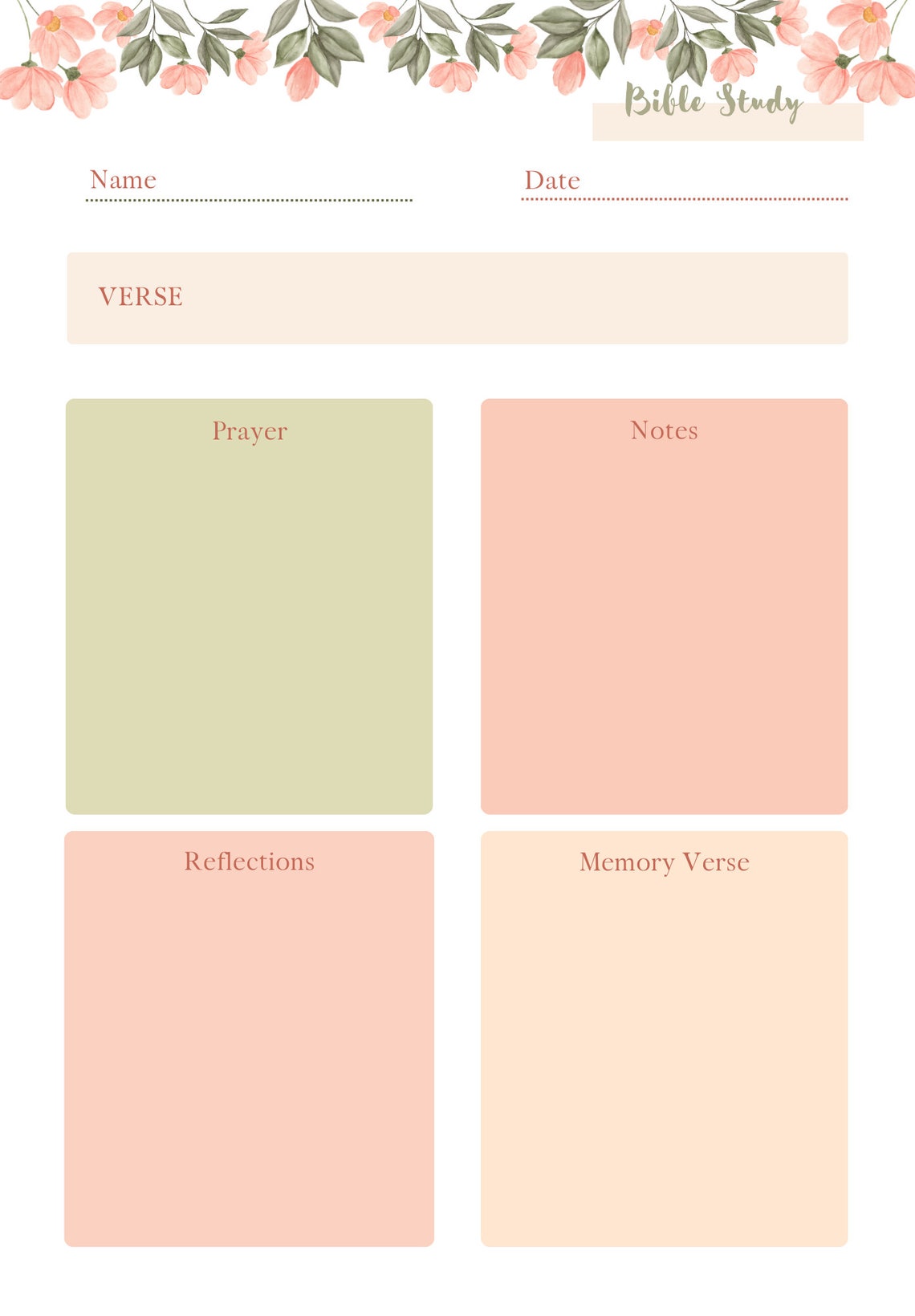 BIBLE STUDY, Prayer Journal, Coloring Page, Verse Mapping Digital ...