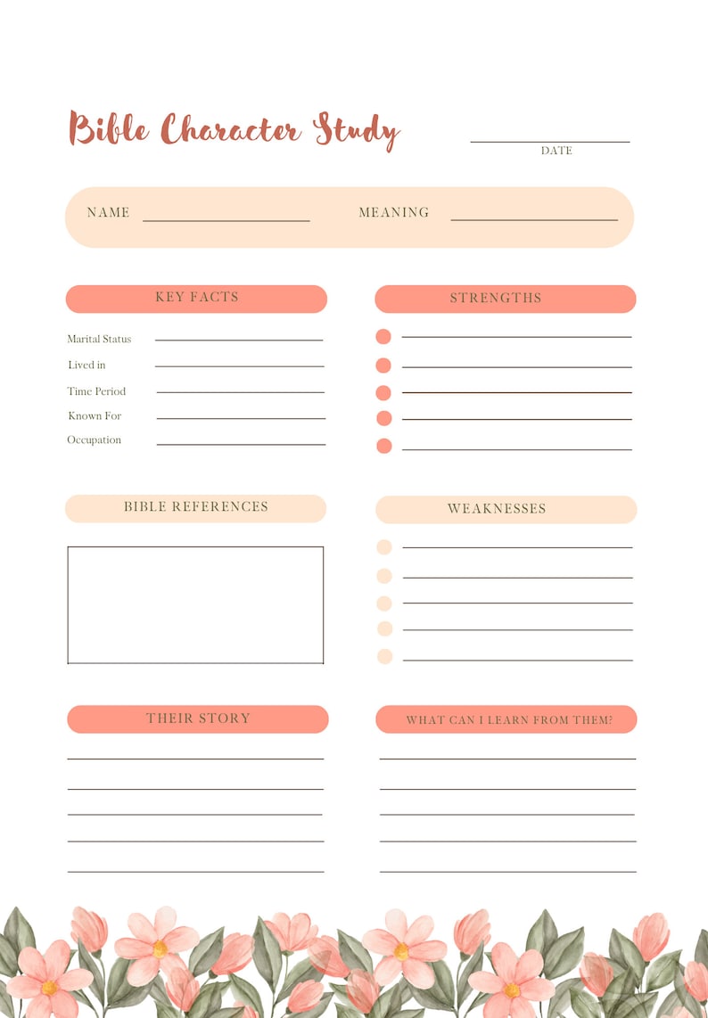 BIBLE STUDY, Prayer Journal, Coloring Page, Verse Mapping Digital ...