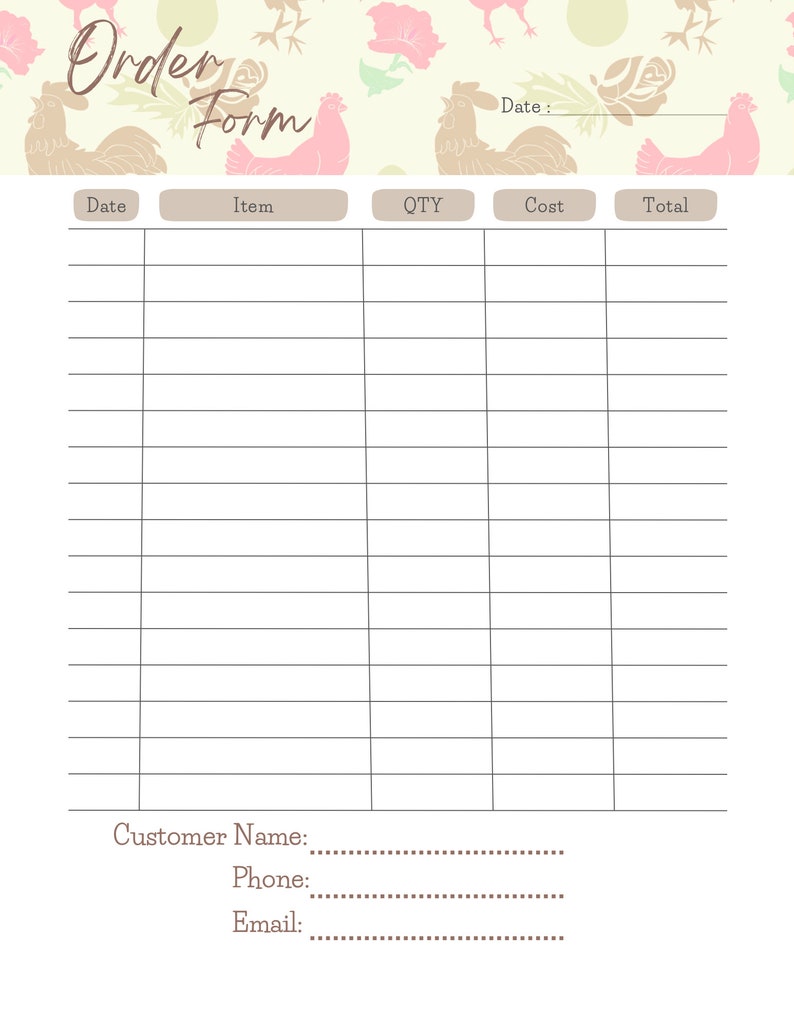 Homestead Record Keeping, Egg Chart, Digital Download, Chicken ...