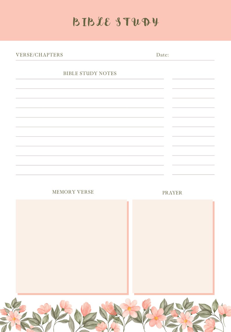 BIBLE STUDY, Prayer Journal, Coloring Page, Verse Mapping Digital ...