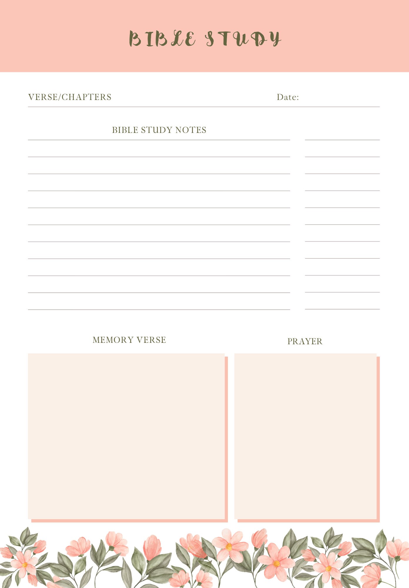 BIBLE STUDY, Prayer Journal, Coloring Page, Verse Mapping Digital ...