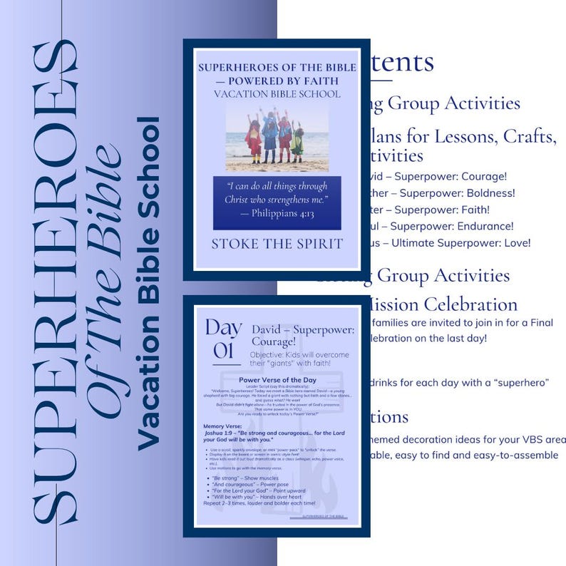 Superhero Bible VBS Curriculum: Faith-based Lessons, Crafts, Games ...