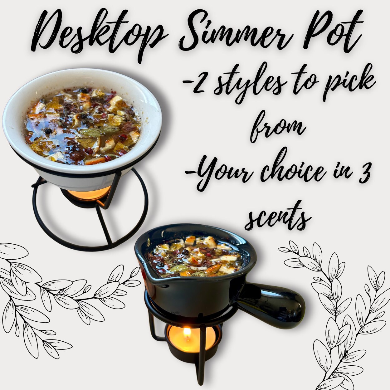 Desk Top Simmer Pot 3 Varieties Included, Simmer Pot Gift Set, Gift Set ...