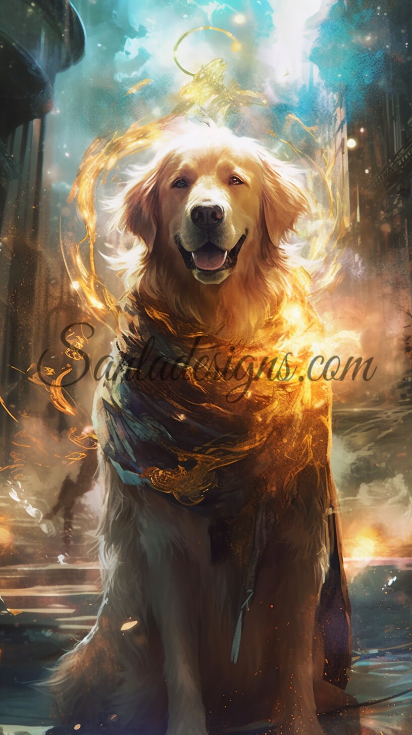 Colorful Dog Digital Prints Dog Art Digital Art Print Wall Art AI ...