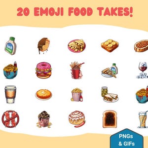 Food Emojis & Emotes Pack | Digital Download | Upload to Slack, Twitch ...
