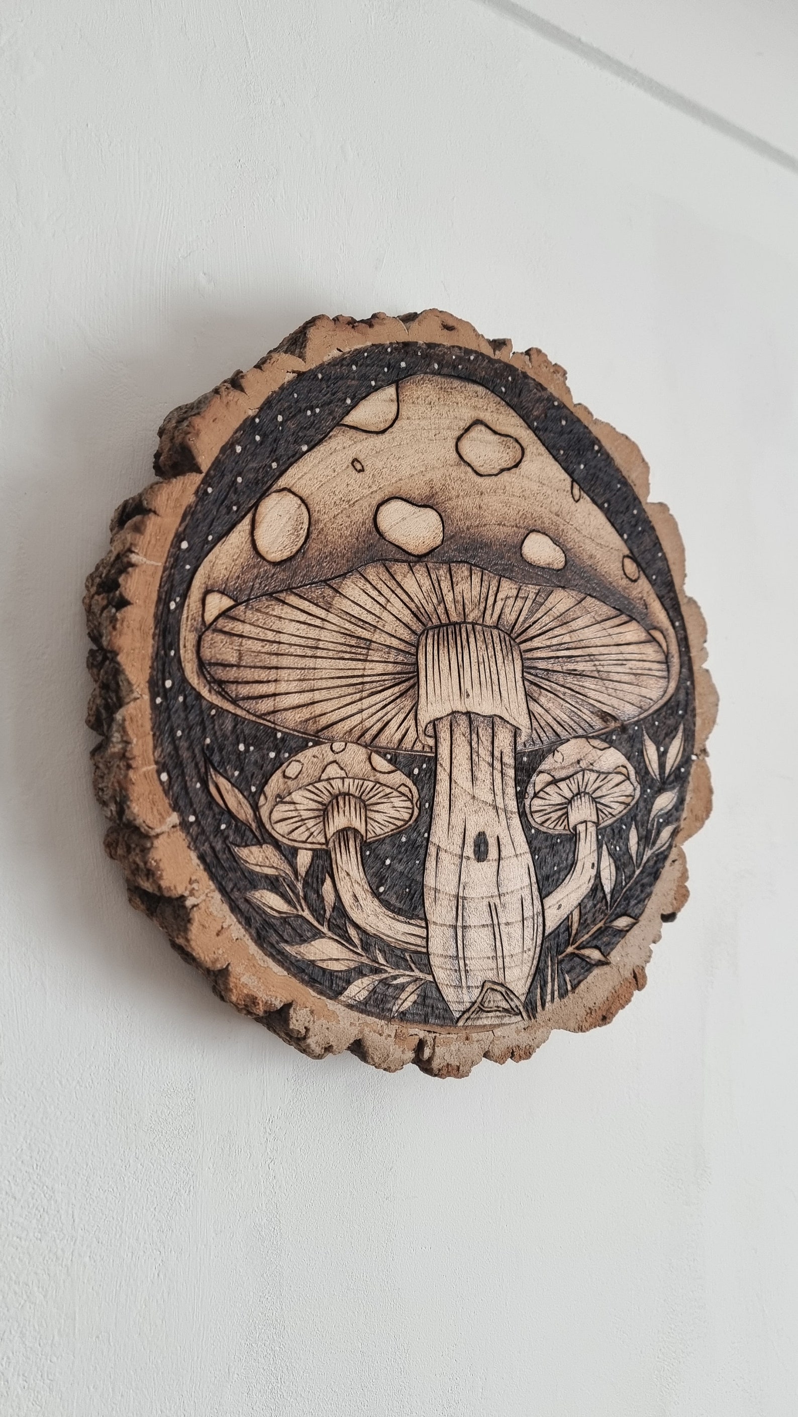 Handcrafted Mushroom Pyrography Art" - Etsy