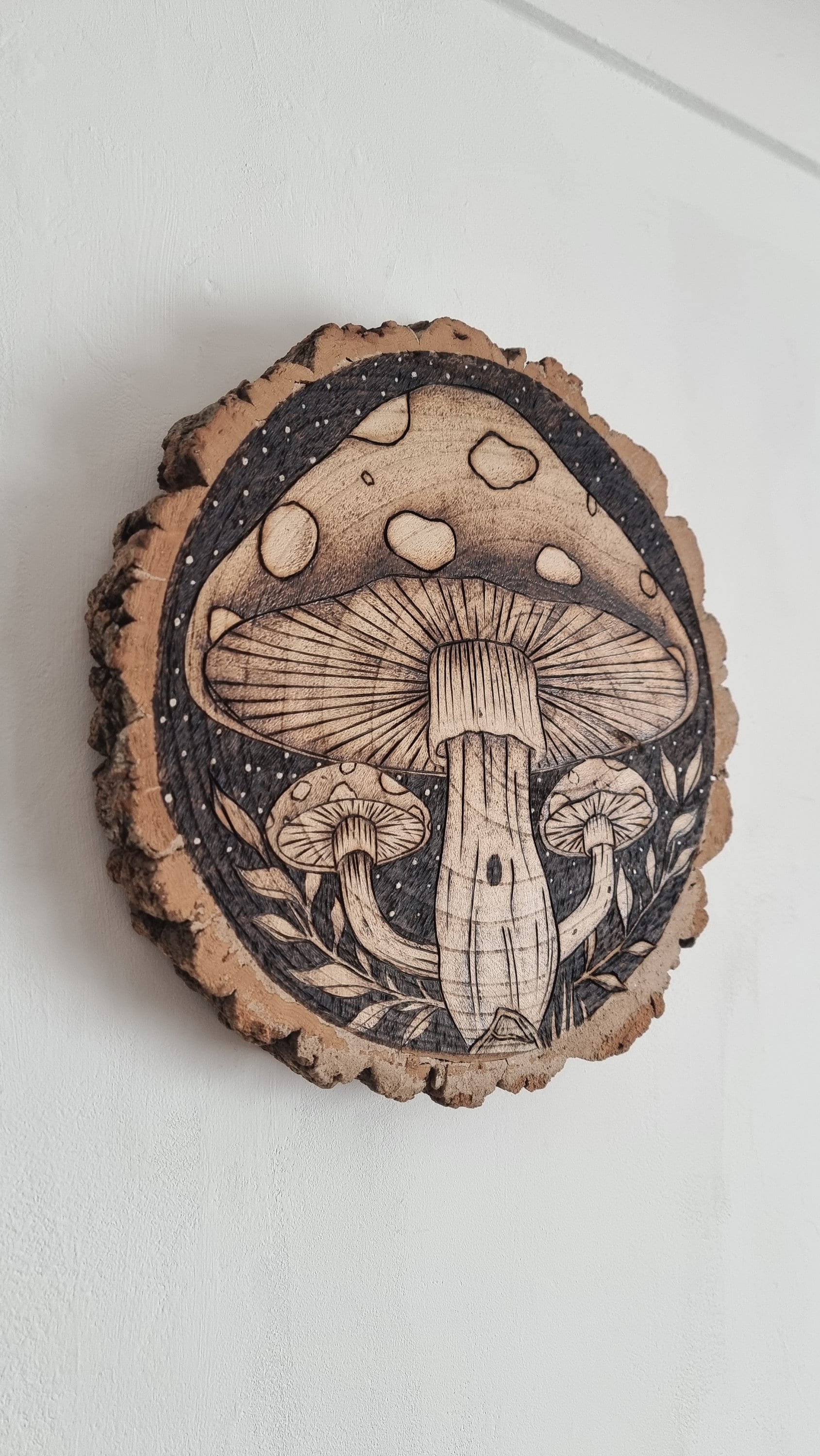 Handcrafted Mushroom Pyrography Art" - Etsy