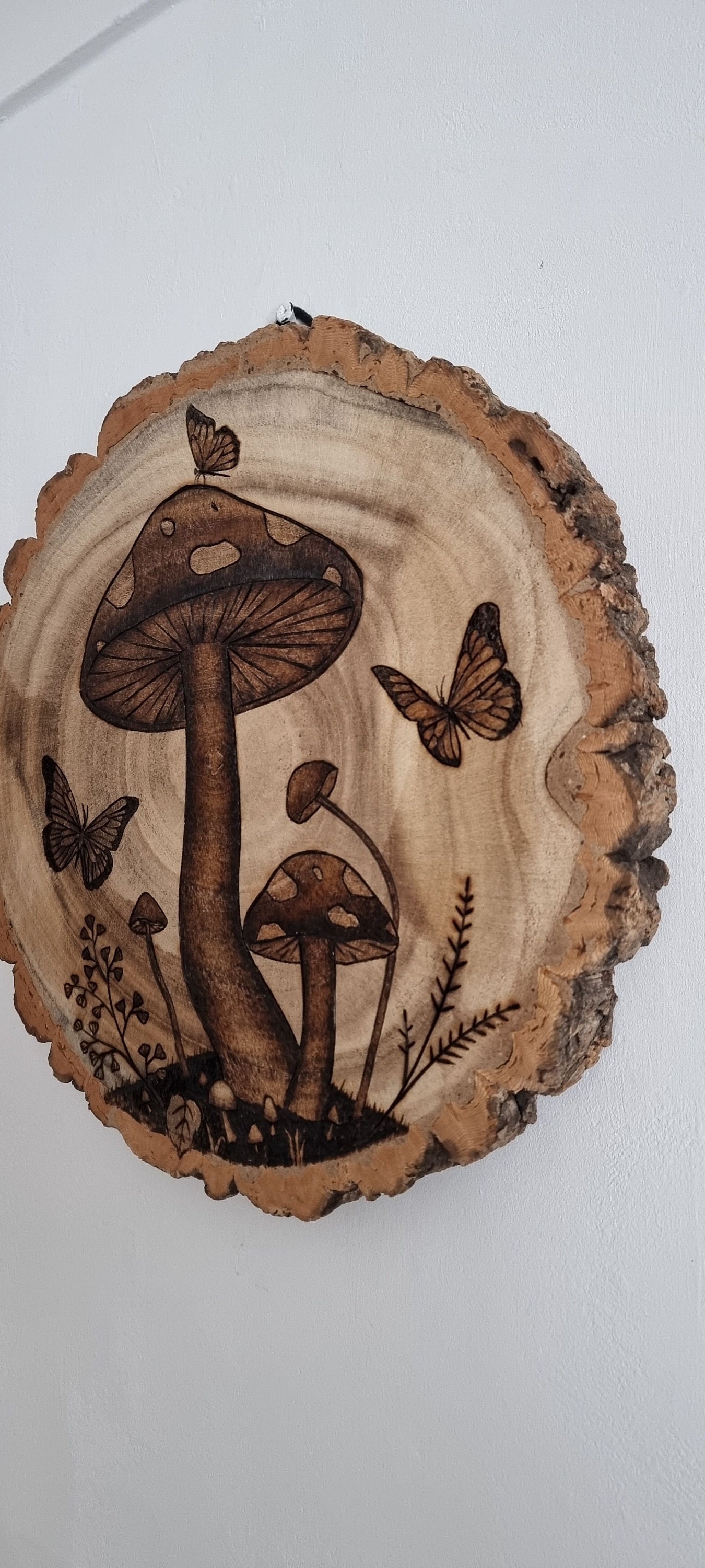 Handcrafted Mushroom Pyrography Art" - Etsy