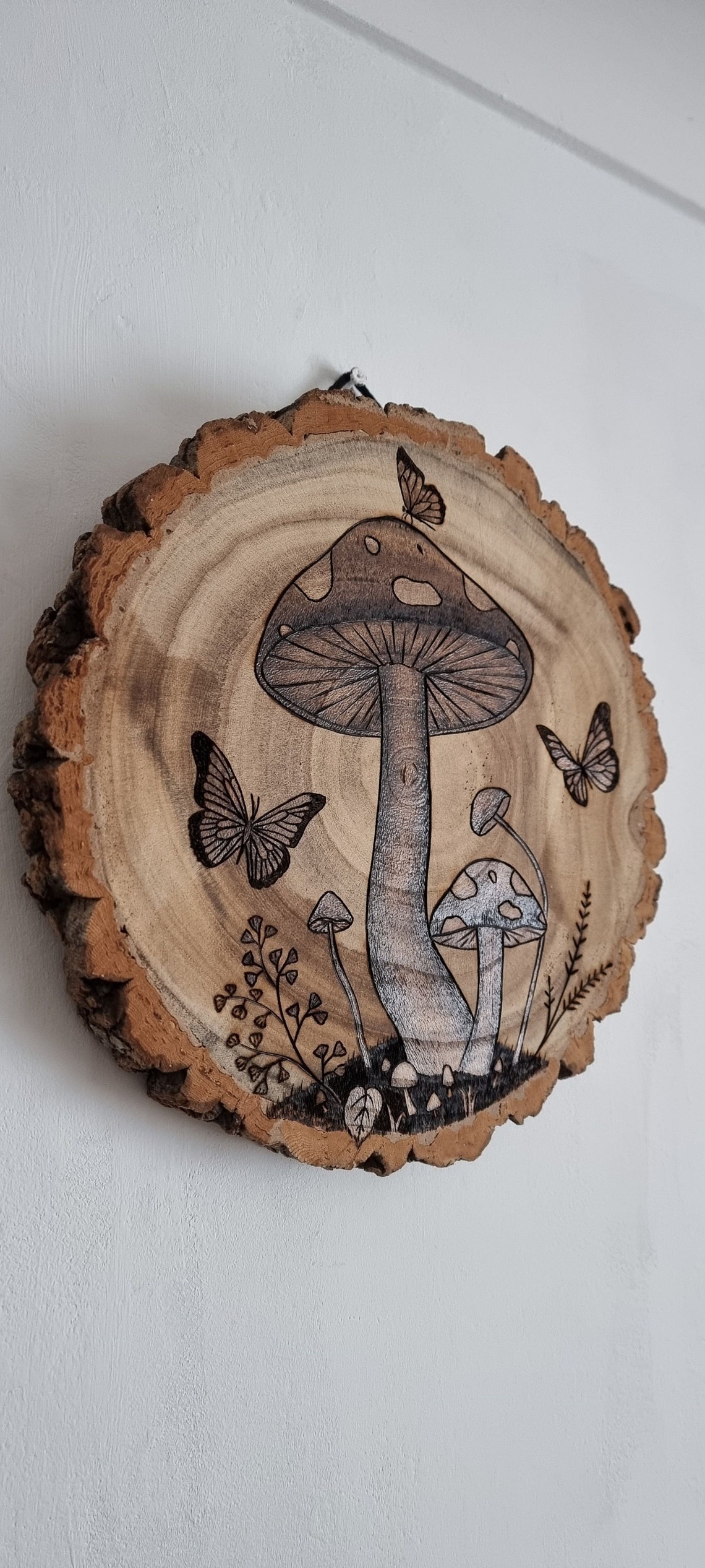 Handcrafted Mushroom Pyrography Art" - Etsy