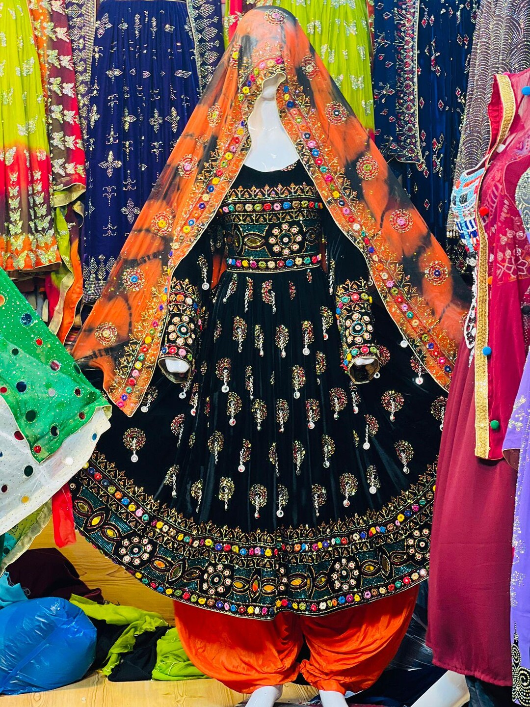 Afghan Cloth for Women Afghan Treditional Handmade Afghan Kuchi Dress ...