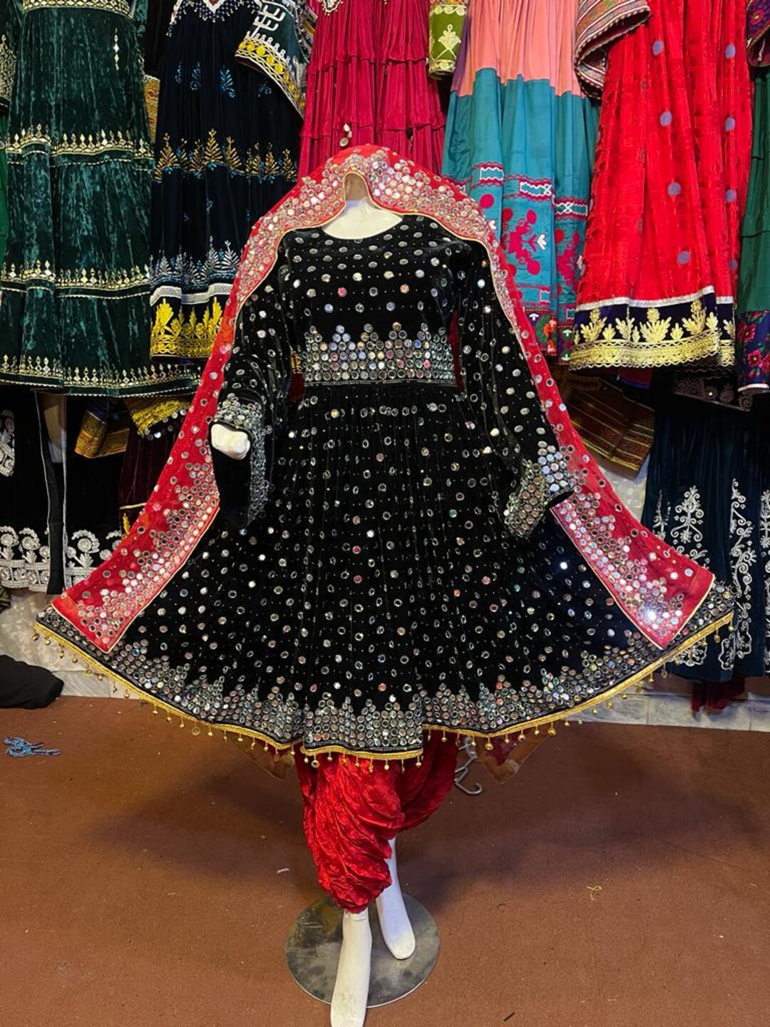 Afghan Cloth for Women Afghan Treditional Handmade Afghan Kuchi Dress ...