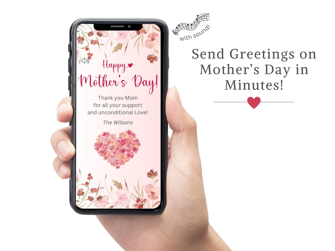 Editable Mother's Day Digital Ecard, Ecard for Mothers Day, Last Minute ...