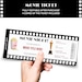 Printable Movie Gift Ticket With Envelope, Printable Cinema Ticket ...