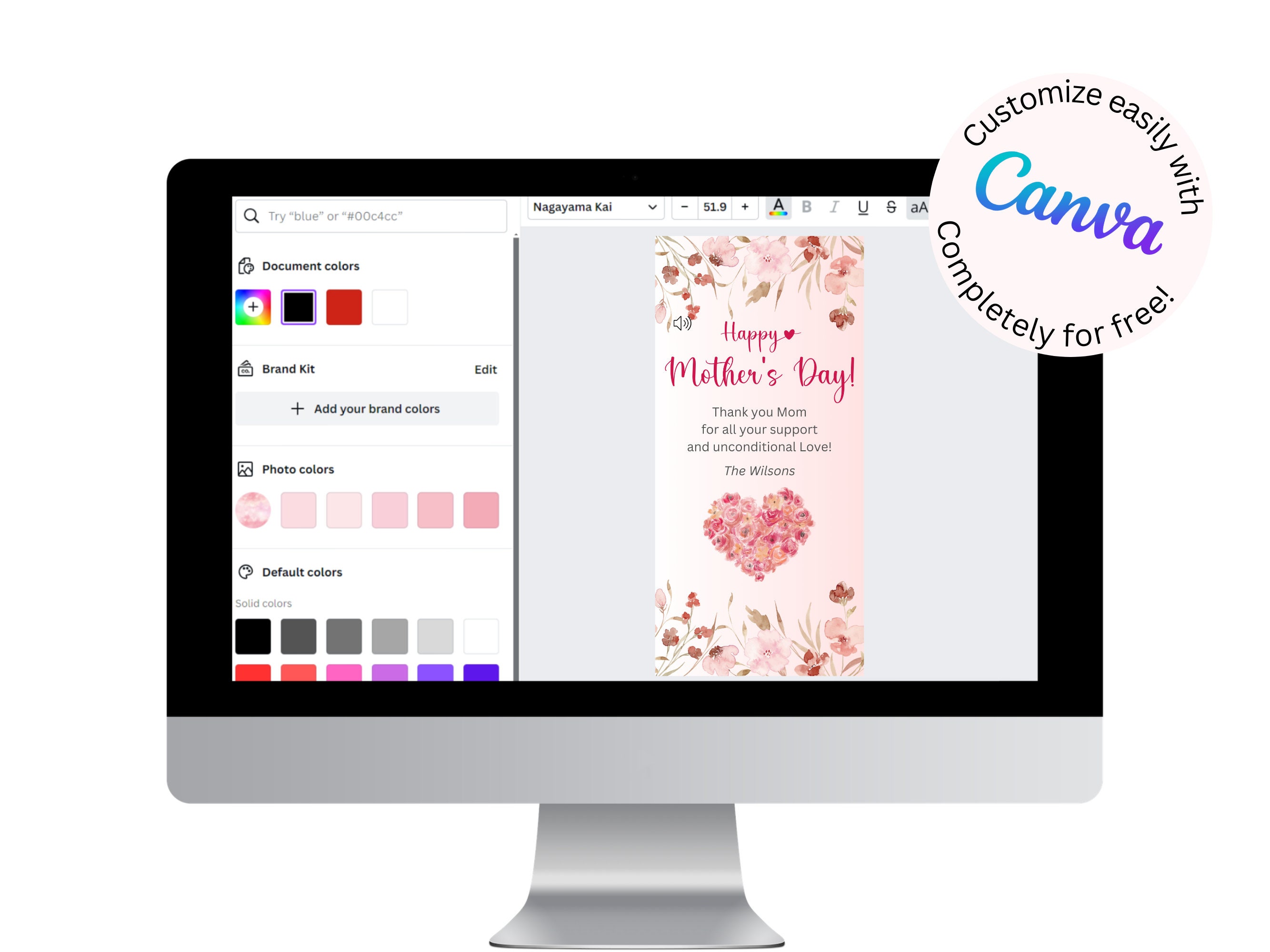 Editable Mother's Day Digital Ecard, Ecard for Mothers Day, Last Minute ...