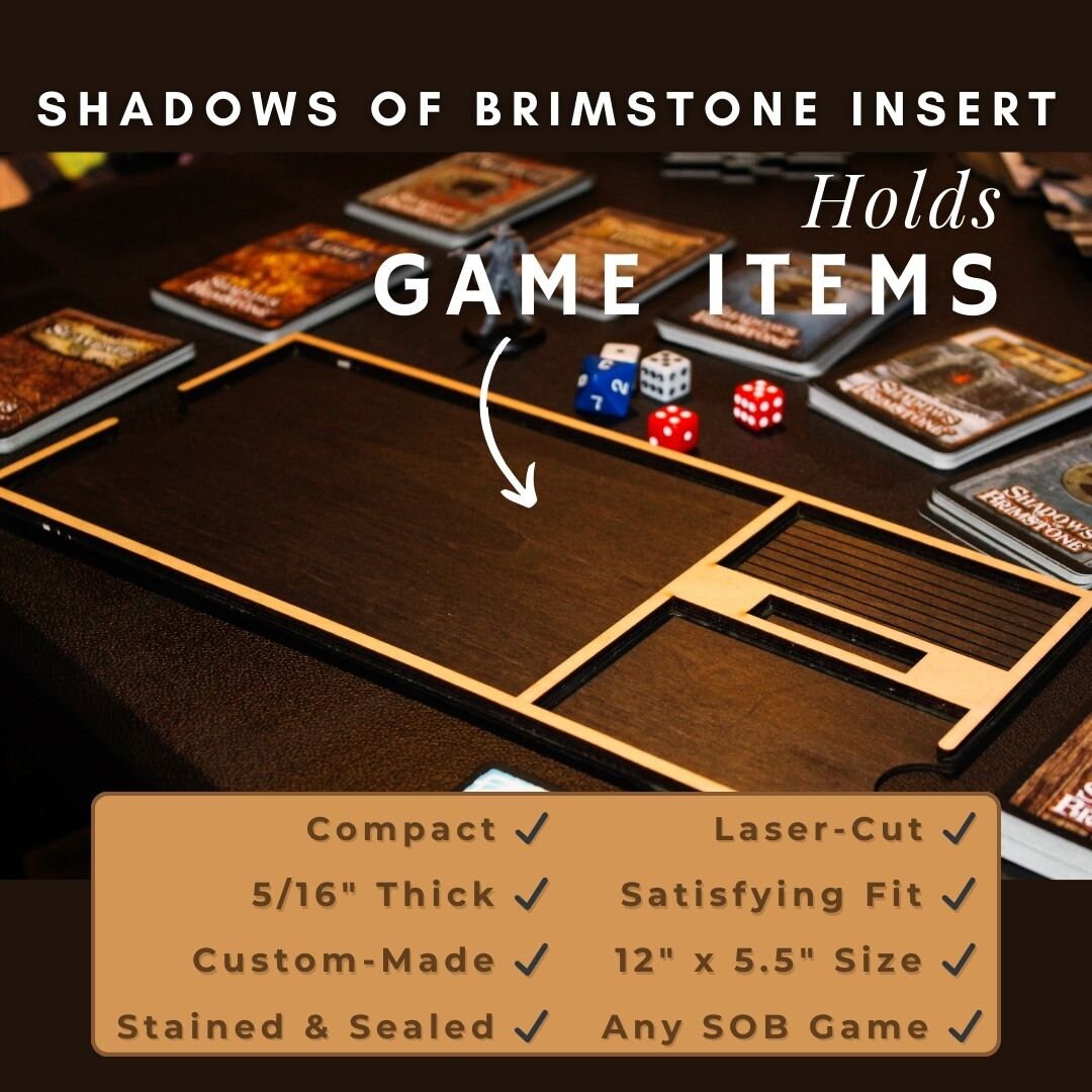 Shadows of Brimstone Insert, Strategy Board Game Piece and Card Holder ...