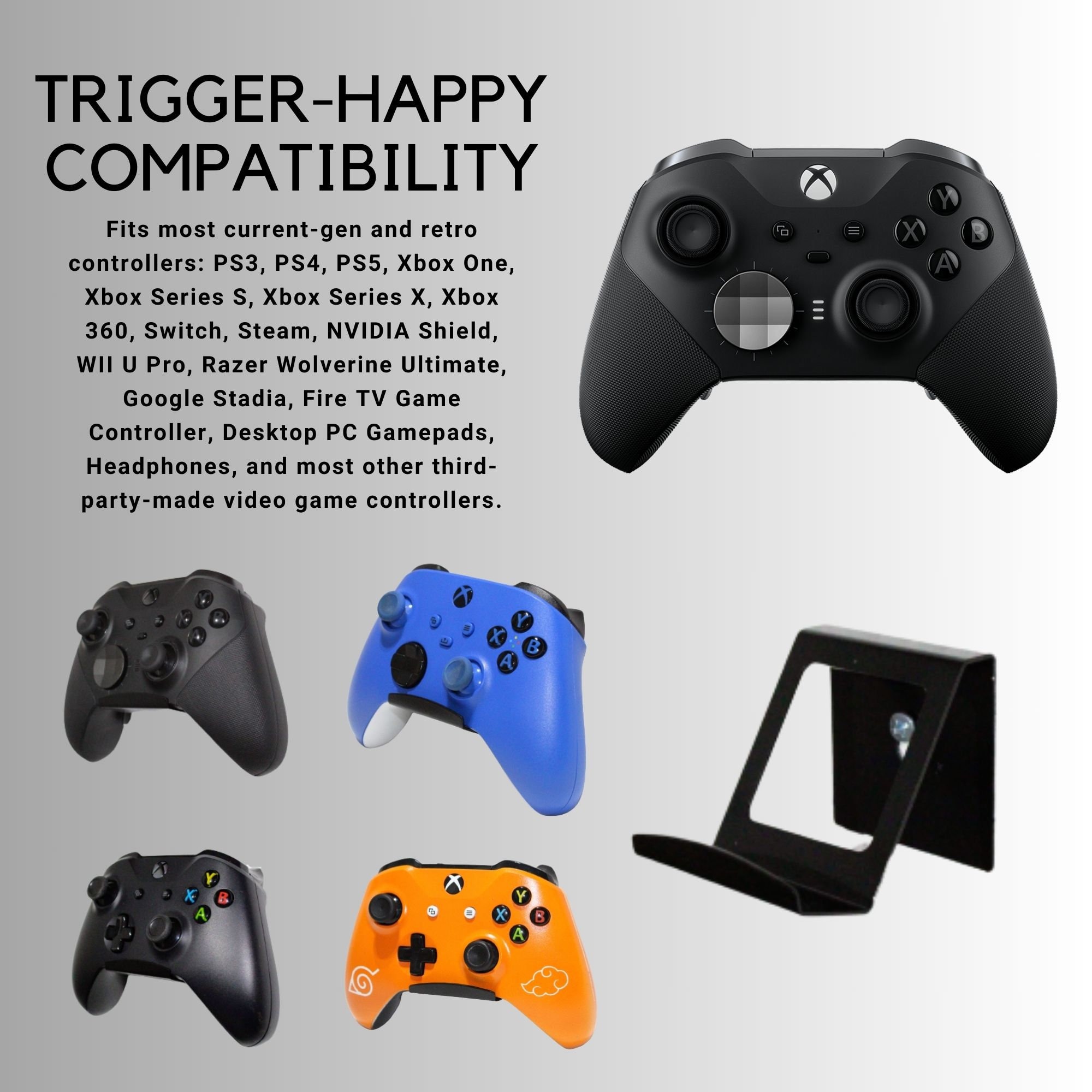 Wall-mounted Metal Controller Holder | Video Game Steel Controller and ...