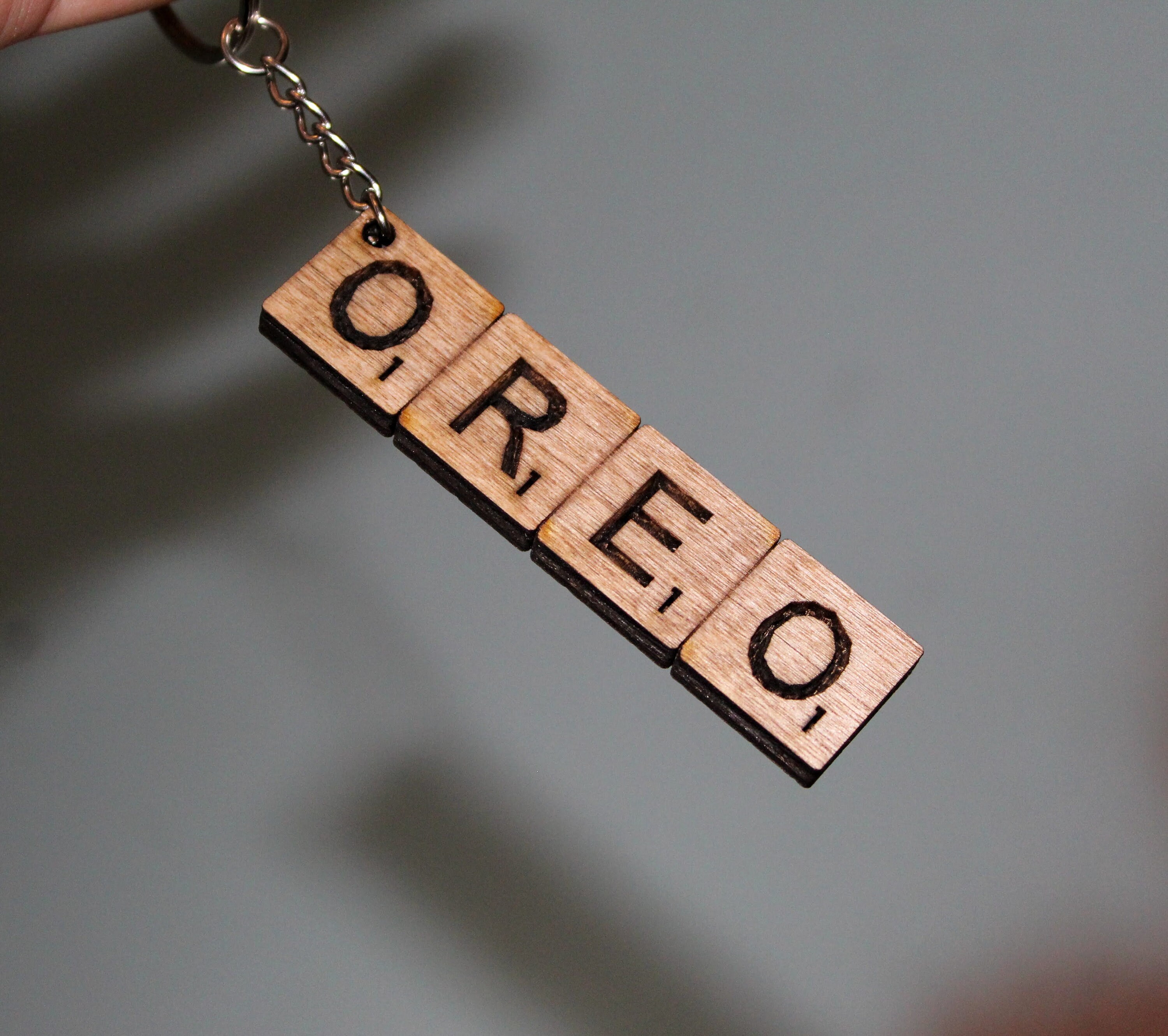 Custom Scrabble Tile Keychain, Personalized Birch Game Tile ...