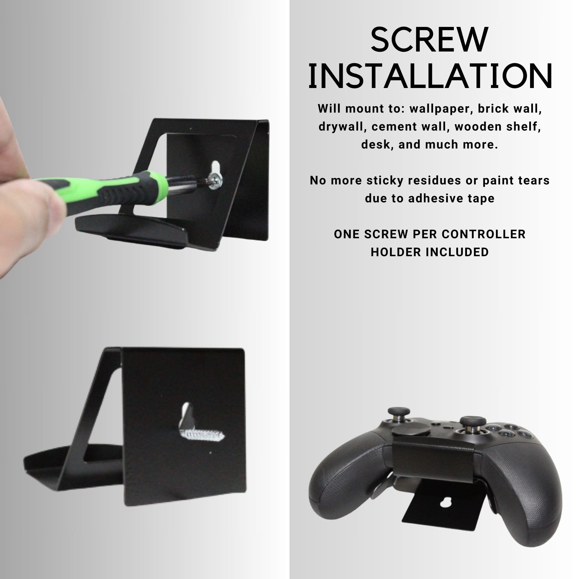 Wall-mounted Metal Controller Holder | Video Game Steel Controller and ...