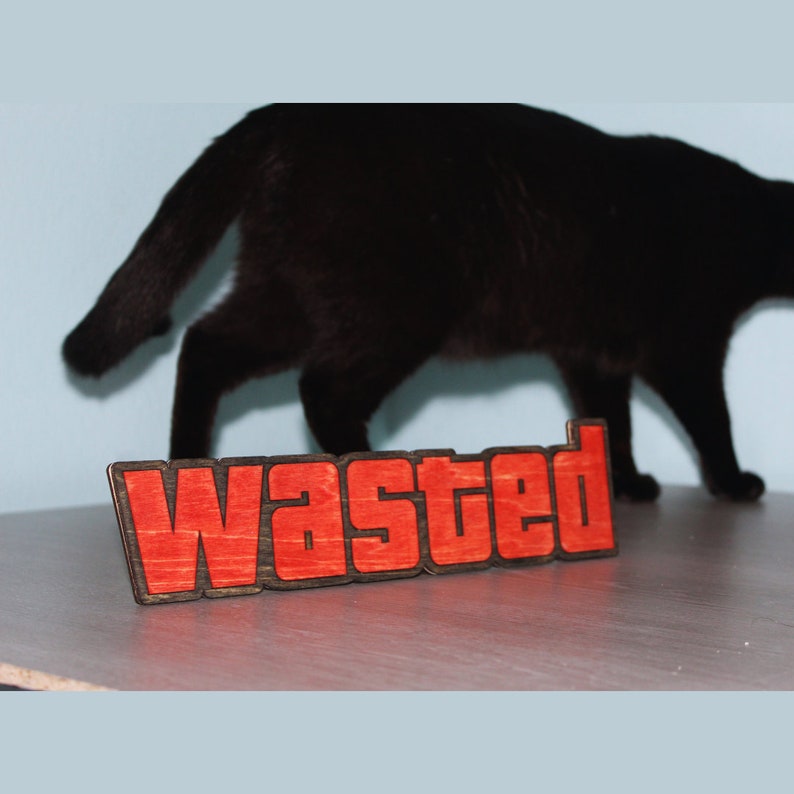 GTA Wasted Sign - Etsy